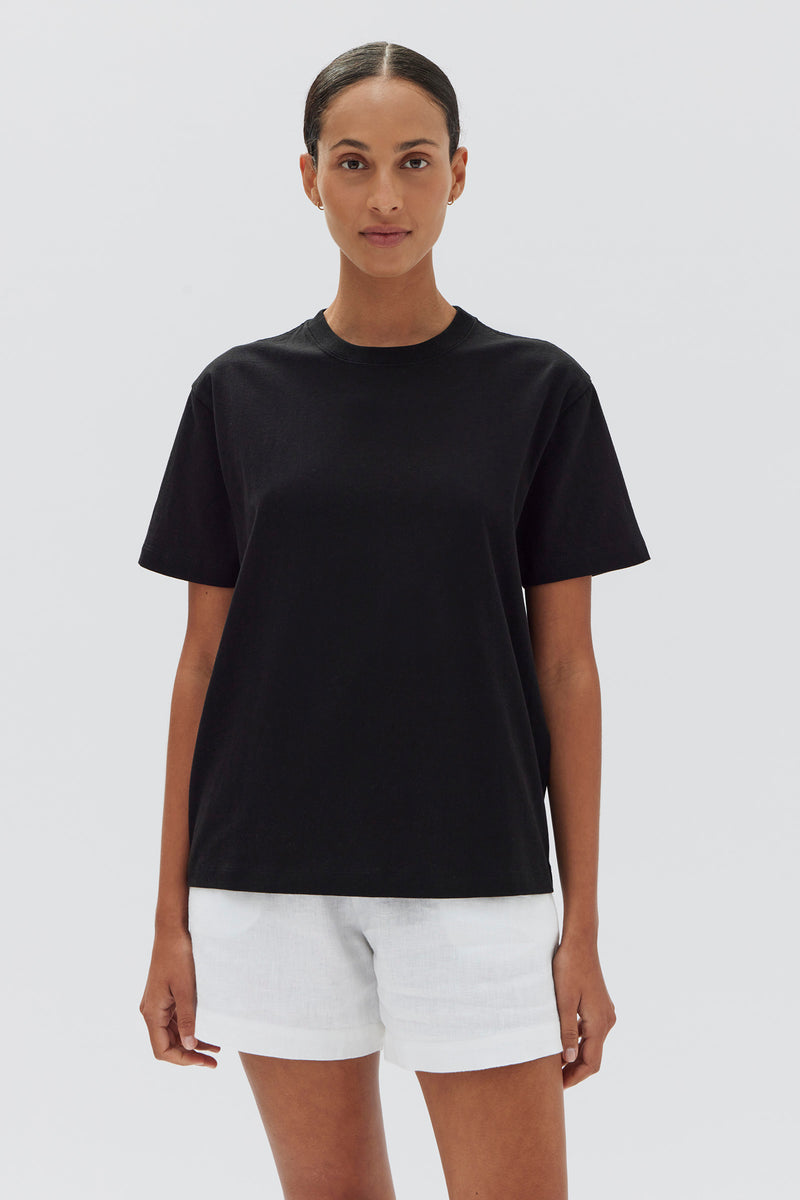 Womens Base Organic Tee Black | Assembly Label NZ – Assembly Label | NZ