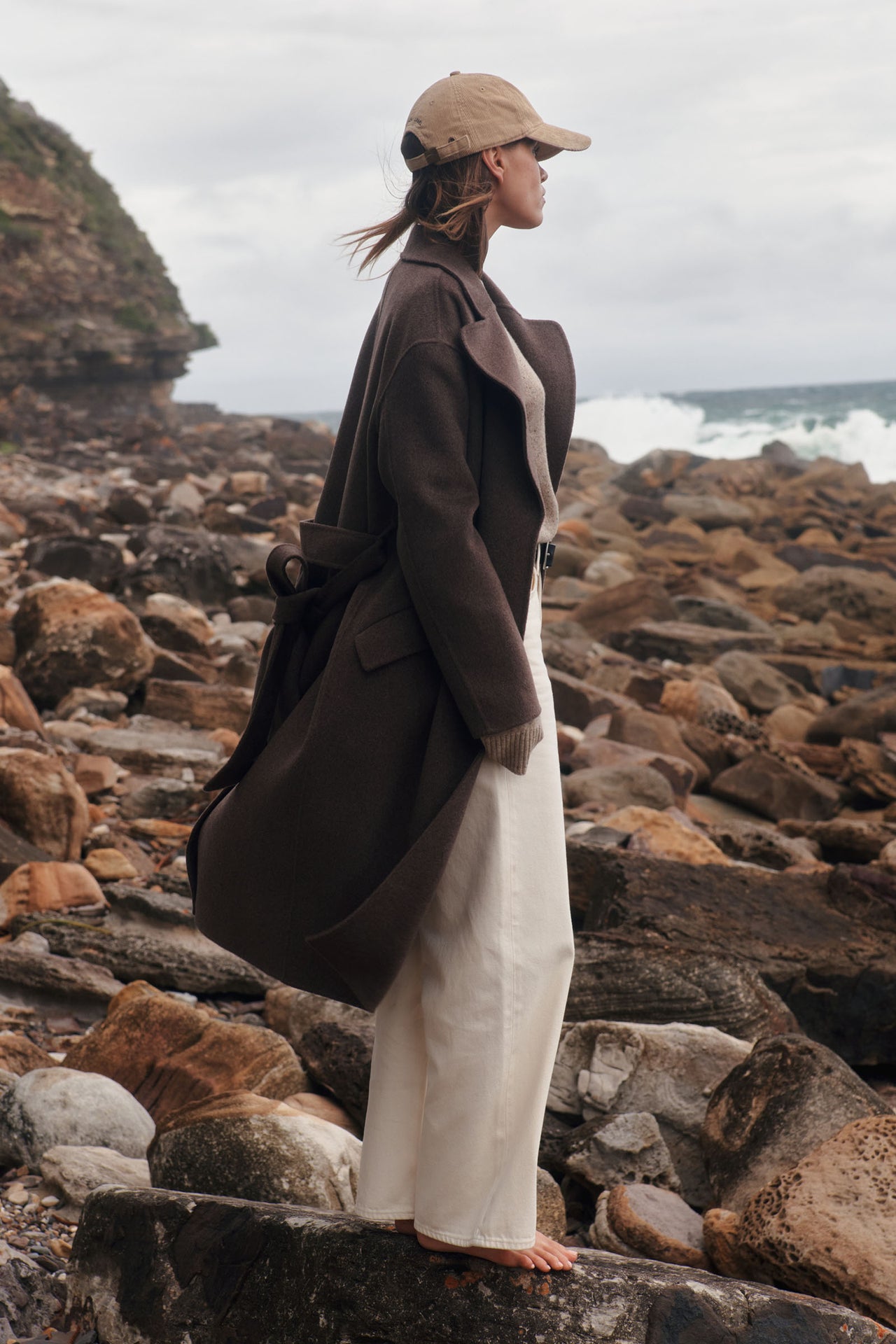 Womens Sadie Wool Coat Cocoa Marle | Assembly Label NZ – Assembly Label ...
