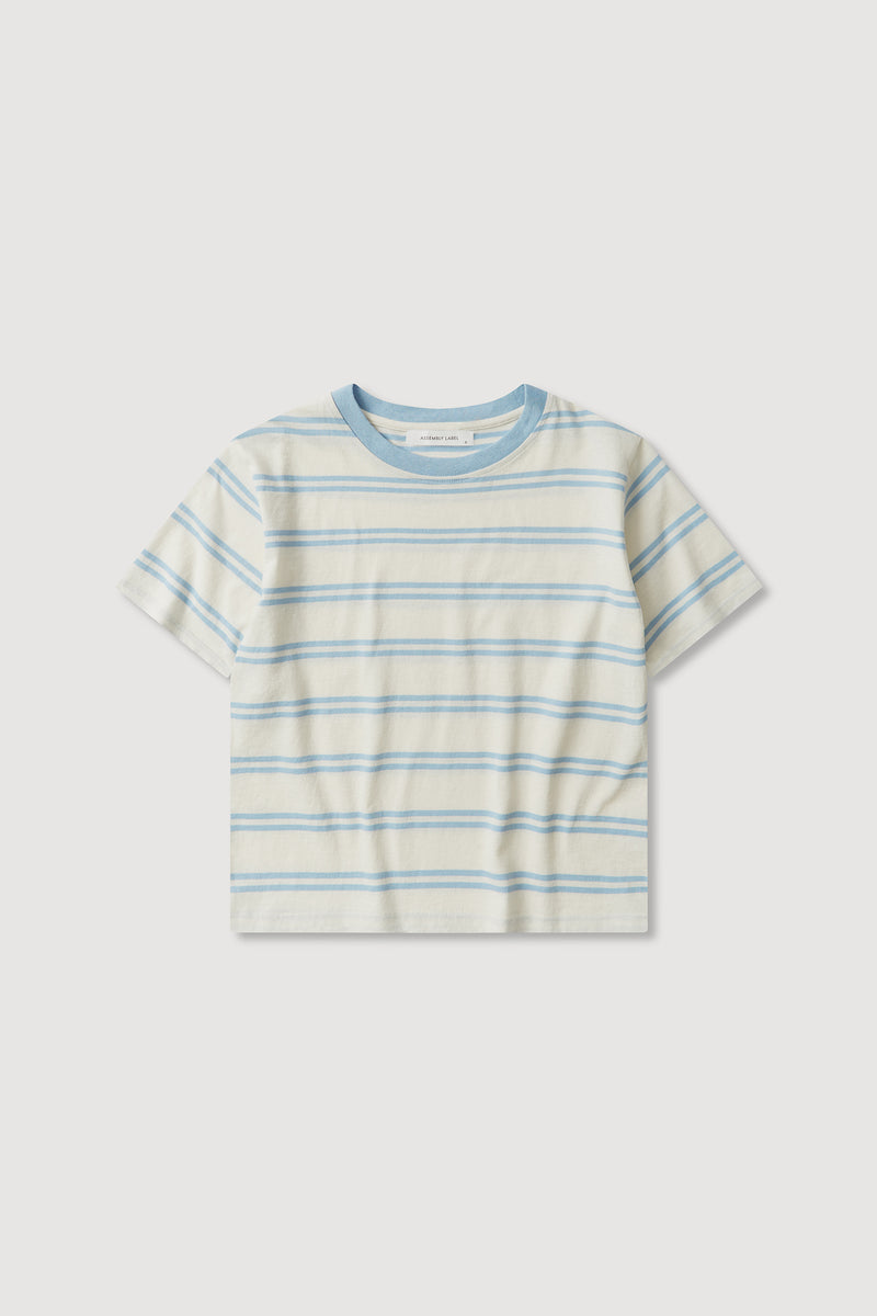 Kids See Saw Stripe Tee Pebble/Salt | Assembly Label – Assembly Label | NZ