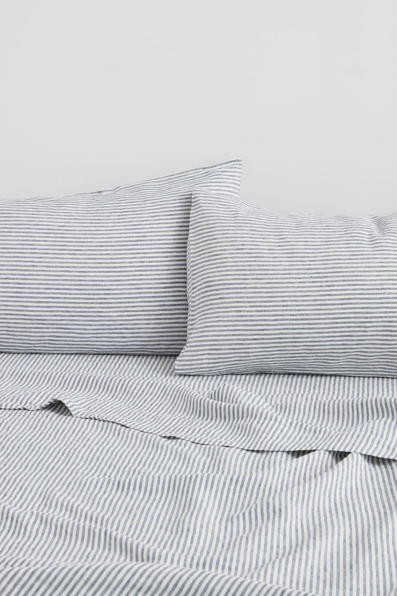Linen Duvet Cover Ocean Stripe | Assembly Label NZ – Assembly Label | NZ