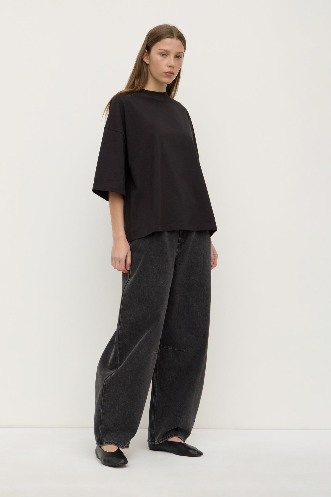 Womens Max Cotton Oversized Tee Black | Assembly Label – Assembly Label ...