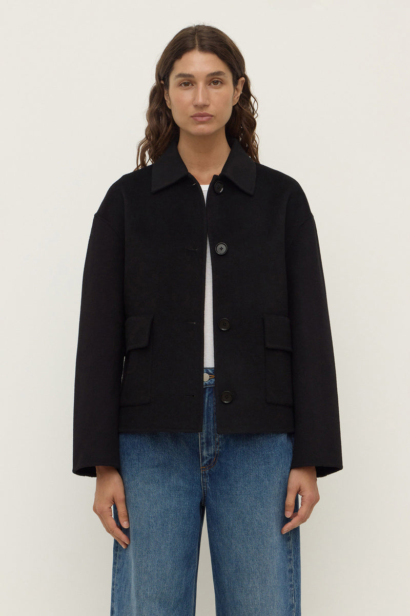 Womens Mya Wool Jacket Black | Assembly Label – Assembly Label | NZ