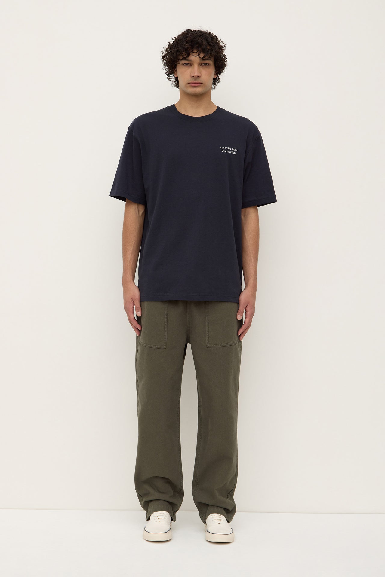 Mens Origin Logo Tee True Navy | Assembly Label – Assembly Label | NZ