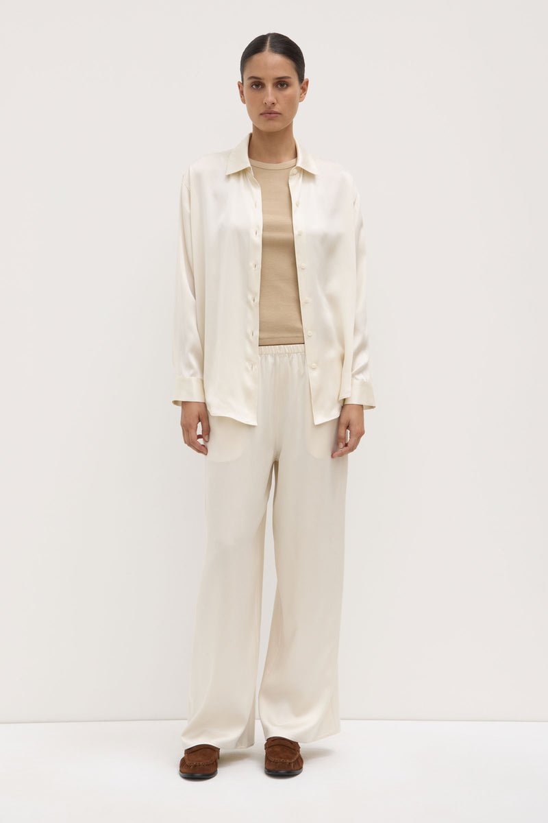 Womens Pippa Silk Pant Cream | Assembly Label – Assembly Label | NZ