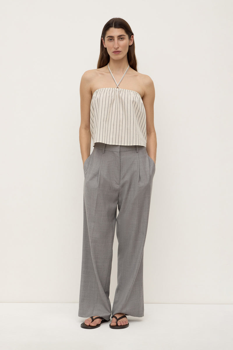 Womens Ria Stripe Top Cream/Smoke | Assembly Label – Assembly Label | NZ