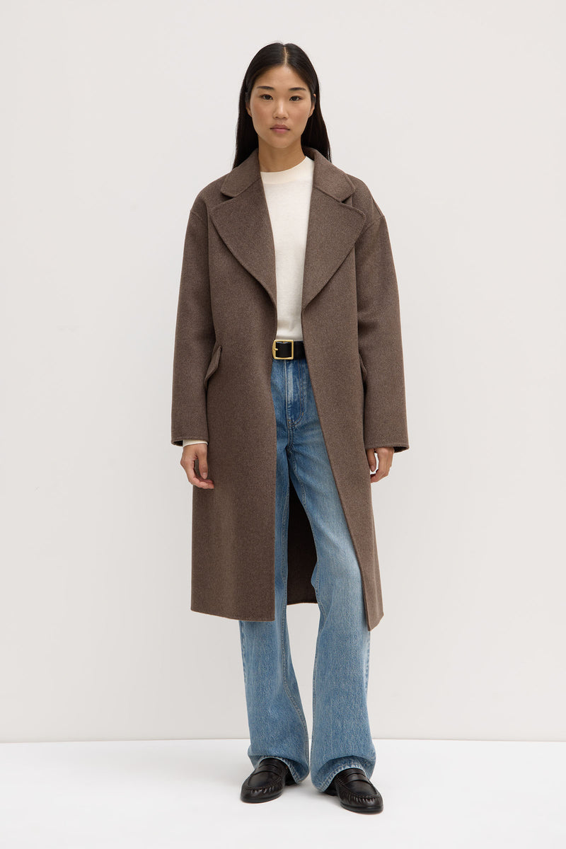 Womens Sadie Wool Coat Cocoa Marle | Assembly Label NZ – Assembly Label ...