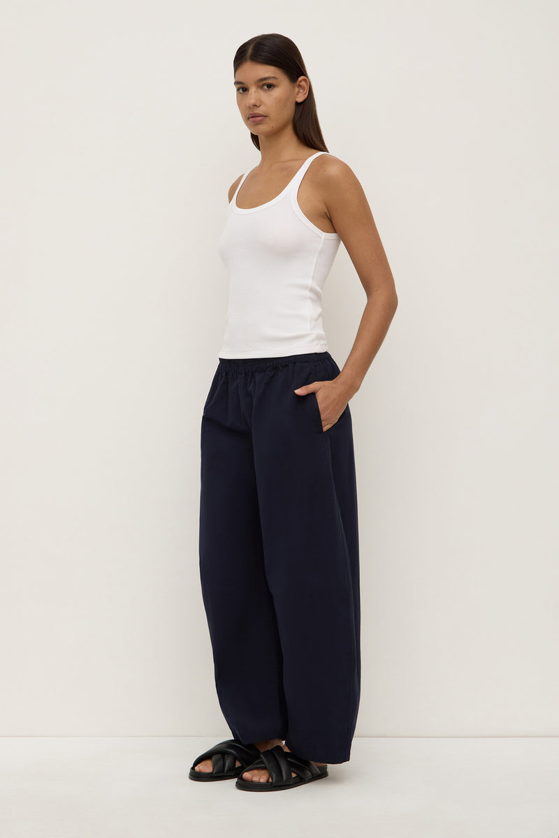 Womens Lola Barrel Pant Navy | Assembly Label – Assembly Label | NZ