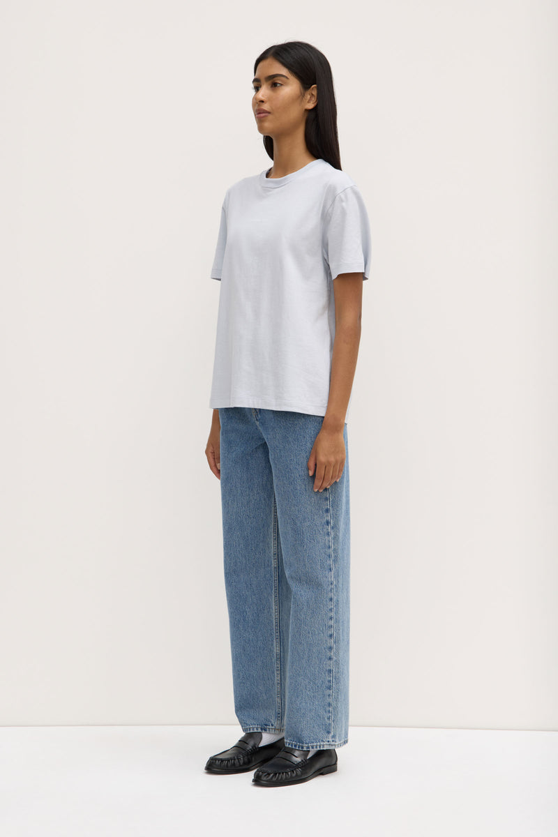 Womens Atelier Logo Tee Blue Haze | Assembly Label – Assembly Label | NZ