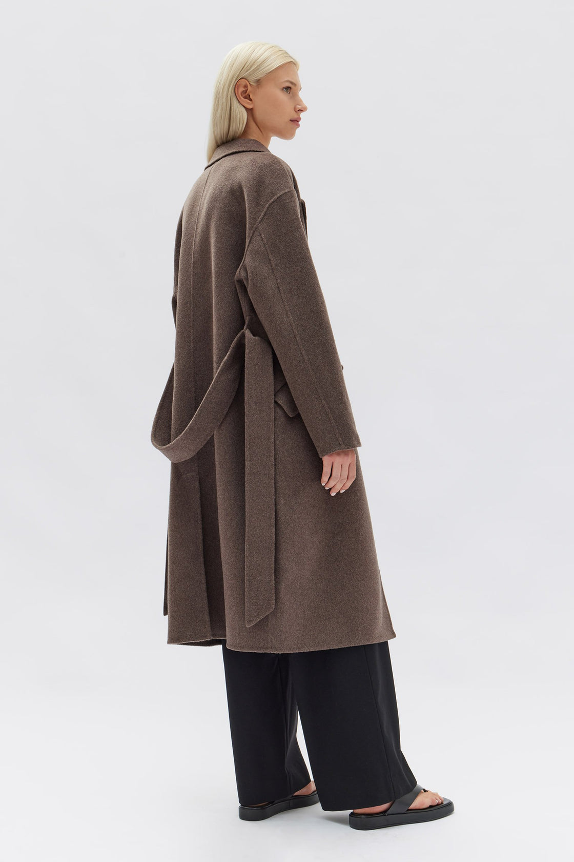 Womens Sadie Wool Coat Cocoa Marle | Assembly Label NZ – Assembly Label ...