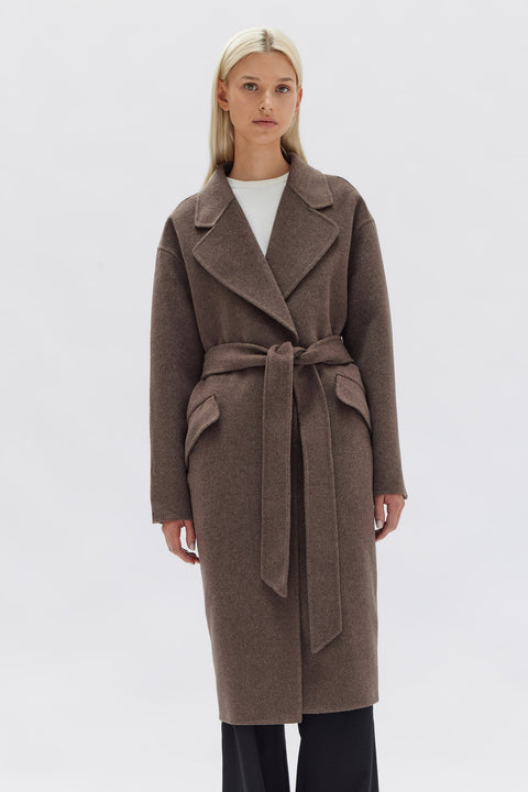 Womens Sadie Wool Coat Cocoa Marle | Assembly Label NZ – Assembly Label ...