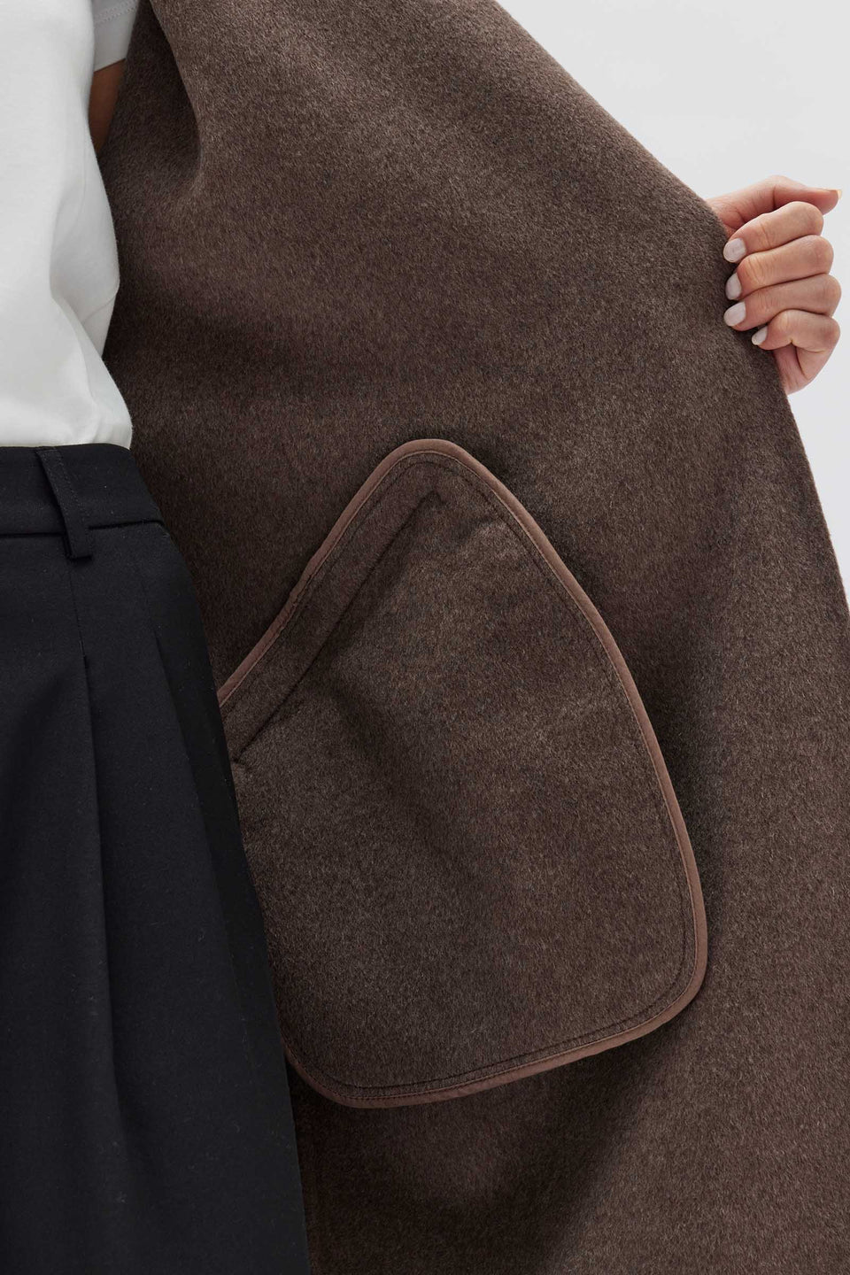 Womens Sadie Wool Coat Cocoa Marle | Assembly Label NZ – Assembly Label ...
